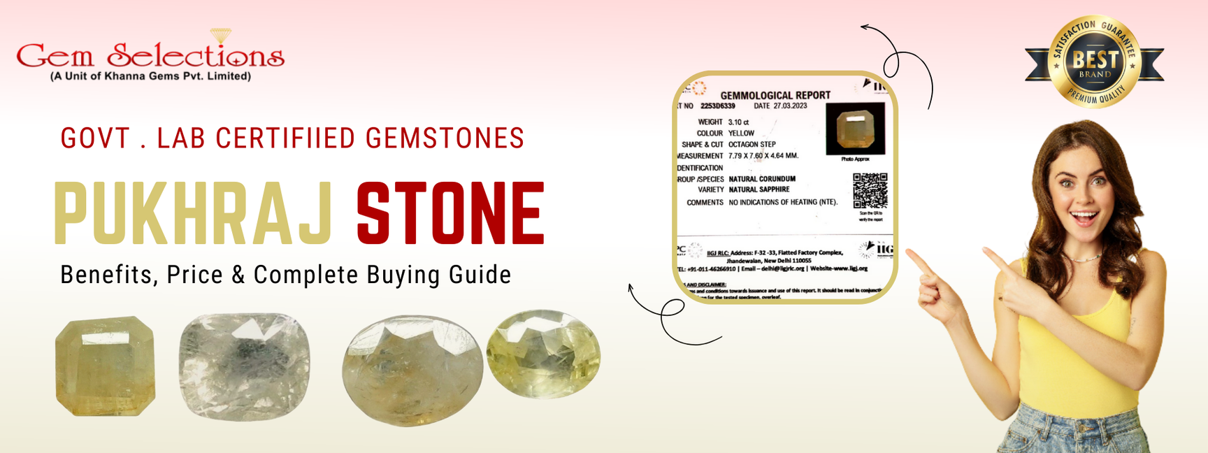 Pukhraj Stone Benefits, Price & Who Should Wear Yellow Sapphire | Gem ...