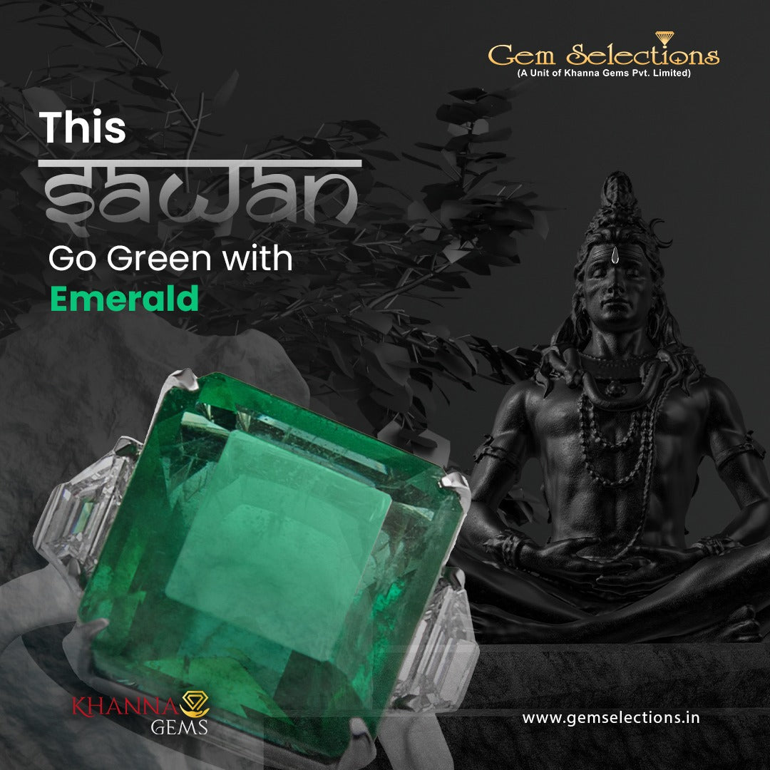This sawan goes green with Emerald | Gem Selections