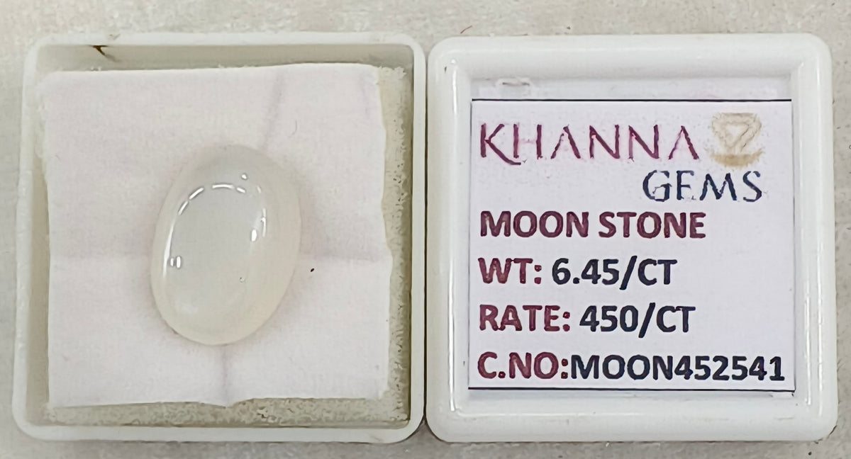 6.45/CT Moon Stone with Govt. Lab Certificate (450) | Gem Selections