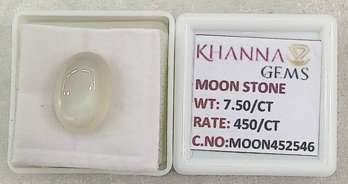 7.50/CT Moon Stone with Govt. Lab Certificate (450) | Gem Selections