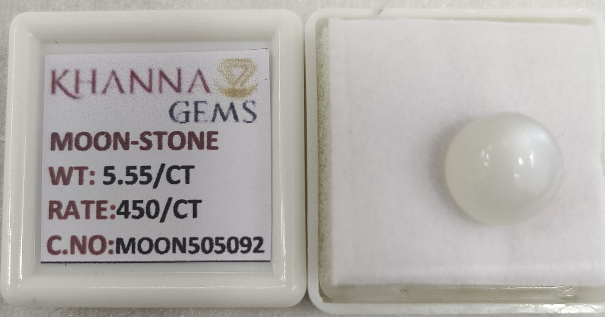 5.55/CT Moon Stone with Govt. Lab Certificate | Gem Selections