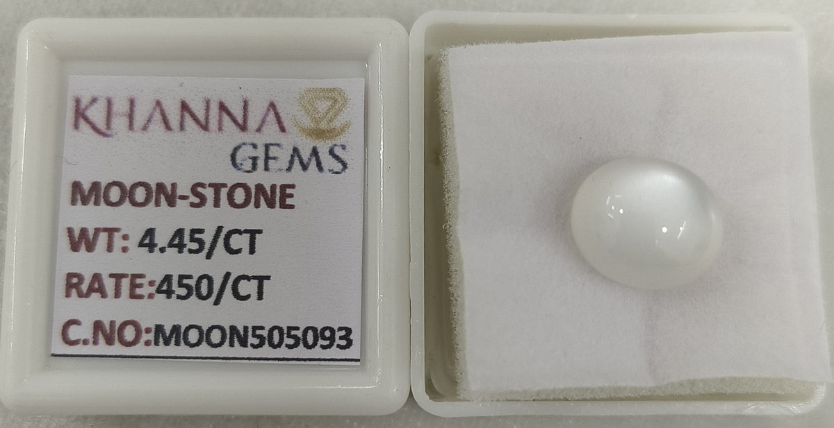 4.45/CT Moon Stone with Govt. Lab Certificate | Gem Selections
