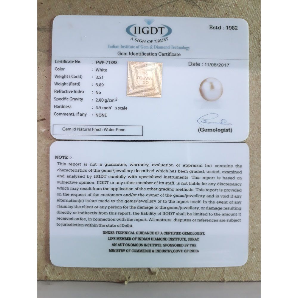 3.51/CT FRESH WATER PEARL | Gem Selections